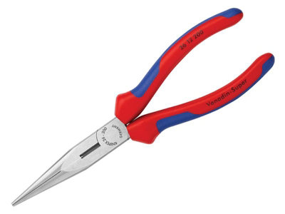 KNIPEX Snipe Nose Side Cutting Pliers with Multi-Component Grip - 200mm ...