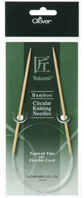Knitting Pins: Circular: Fixed: Takumi Bamboo: 80cm x 6.50mm