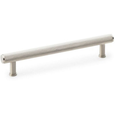 Knurled T Bar Pull Handle - Satin Nickel - 160mm Centres Premium Drawer ...