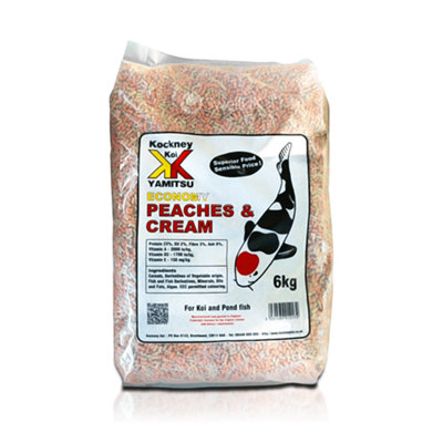 Kockney Koi Peaches and Cream Economy 6kg - Nutritious Floating Pond ...