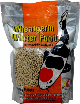 KOCKNEY KOI WHEATGERM SINKING PELLET AUTUMN WINTER FOOD 5MM FISH POND 2KG