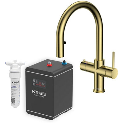 KOGE 98c Boiling, Hot, and Cold Water Tap 4-in-1 Swan Spout with ...
