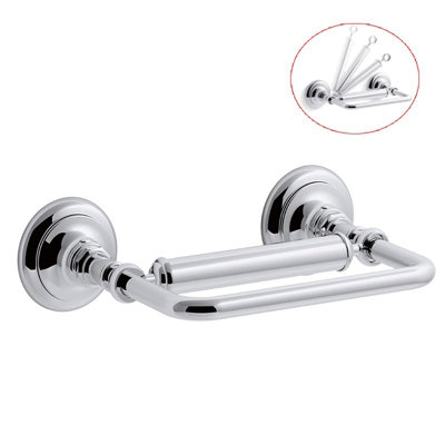 Kohler Artifacts Pivoting Toilet Roll Paper Tissue Holder Chrome Bathroom