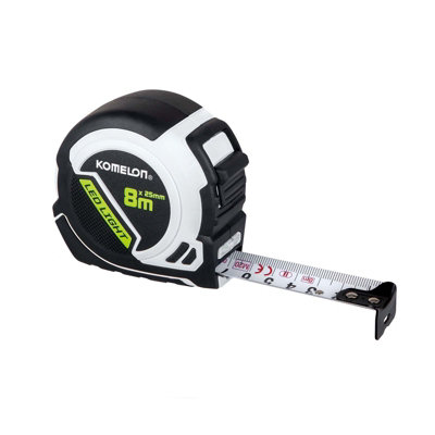 Komelon LED USB Charging Tape Measure Torch 8m /26ft Metric Imperial ...