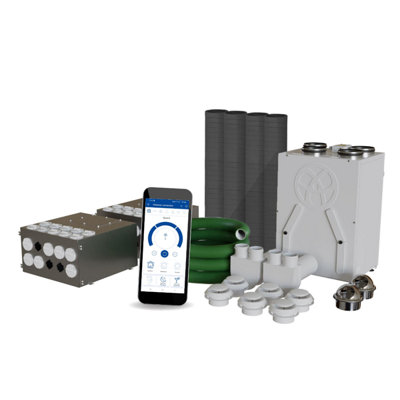 Komfort 3-Bed Flat or Apartment, Complete Vertical MVHR Heat Recovery ...