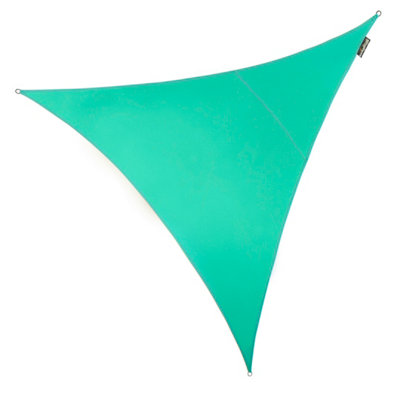 Kookaburra 3m Triangle Waterproof Turquoise Garden Patio Sun Shade Sail ...