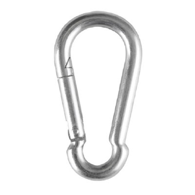 Kookaburra 8cm x 4cm Silver Galvanised Steel Snap Hook Shade Sail ...