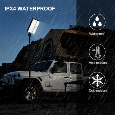 KOOLITE Rechargeable Work Light Kits with 78" Tripod Stand, 3000lm LED ...