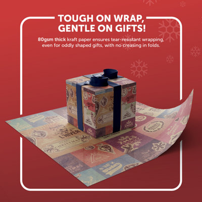 Kraft & Co 2 Pack Christmas Wrapping Paper Roll (Festive)