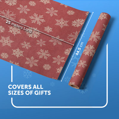 Kraft & Co 2 Pack Christmas Wrapping Paper Roll (Ginger Bread)