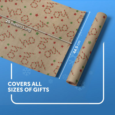 KRAFT & CO 2 PACK CHRISTMAS WRAPPING PAPER ROLL (SANTA)