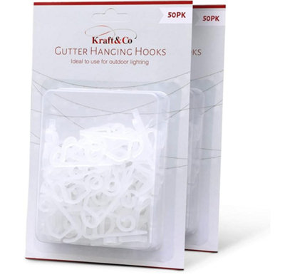 Kraft & Co Gutter Hook Outdoor Hanging Clips for Lighting