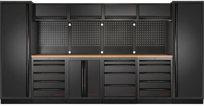 Kraftwerk Modular Combination Unit - Black / Extra Deep Beech Worktop ...