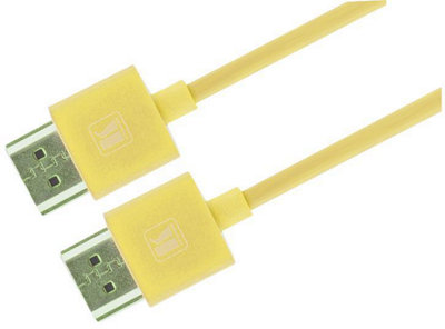 KRAMER Premium High Speed HDMI Lead Ultra Slim Flexible Lead, 1.8m Yellow