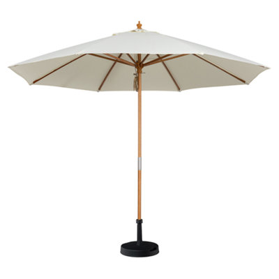 Kratos 3m Wooden Parasol in Beige
