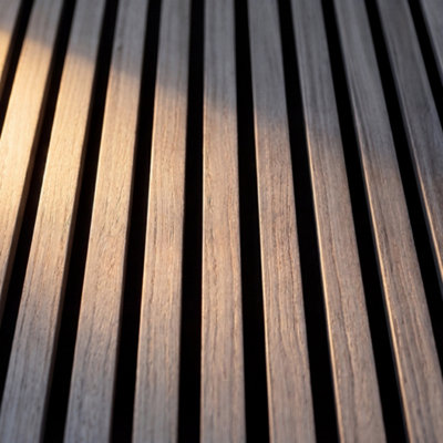 Kraus Easy Living - Alder Grey - Acoustic Slat Wall Panel (L) 240cm x ...