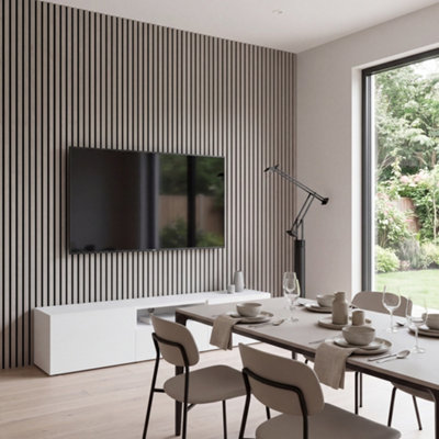 Kraus Easy Living - Alder Grey - Acoustic Slat Wall Panel Sample - (L ...