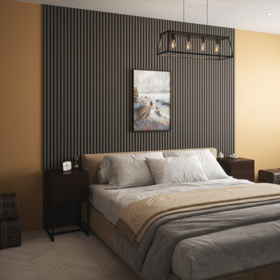 Kraus Easy Living - Alder Grey - Acoustic Slat Wall Panel x5 Pack (L ...