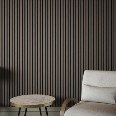 Kraus Easy Living - Alder Grey - Acoustic Slat Wall Panel x5 Pack (L ...
