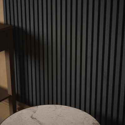 Kraus Easy Living - Slate Grey - Acoustic Slat Wall Panel - (L) 240cm x ...