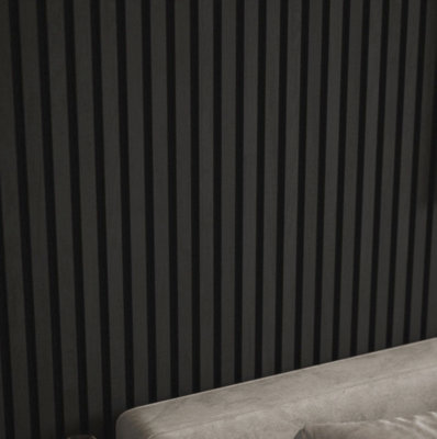 Kraus Easy Living - Slate Grey - Acoustic Slat Wall Panel Sample - (L ...