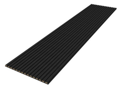 Kraus Easy Living - Slate Grey - Acoustic Slat Wall Panel x3 Pack - (L ...