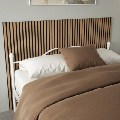 Kraus - Oak - Acoustic Slat Wall Panel - (L) 120cm x (W) 57.3cm - 5 x Panel Bundle Pack - Sample ...