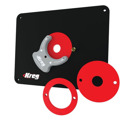 KREG PRECISION ROUTER TABLE INSERT PLATE - PREDRILLED FOR PORTER-CABLE ...