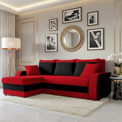 KRIS M Corner Sofa Bed with Storage Ottoman polyurethane foam wooden ...