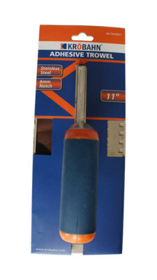 KROBAHN ADHESIVE TROWEL 11" 6MM SQUARE NOTCH KB-TAHS6011