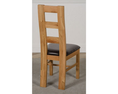 Kuba 125 x 80 cm Chunky Oak Small Dining Table and 4 Chairs Dining Set ...