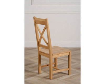 Kuba 150 x 85 cm Chunky Medium Oak Dining Table and 6 Chairs Dining Set ...