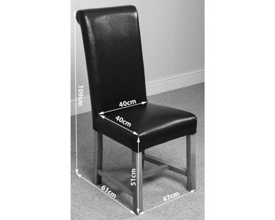 Kuba 150 x 85 cm Chunky Medium Oak Dining Table and 6 Chairs Dining Set ...