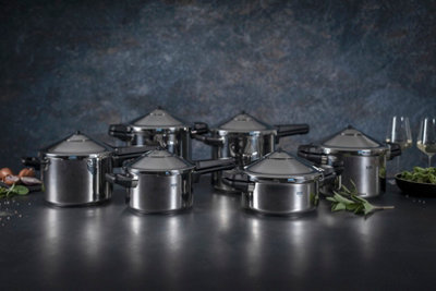 Kuhn Rikon Duromatic Hotel Pressure Cooker/Frying Pan with Side Grips ...
