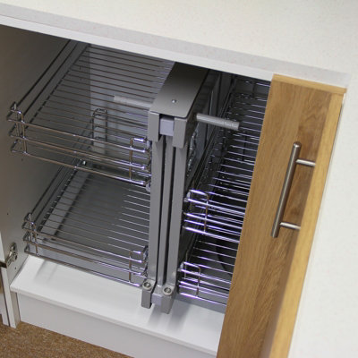 KuKoo Magic Corner Pull Out Kitchen Cupboard Drawers Left Hand
