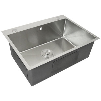 KuKoo Single Stainless Steel Sink | DIY at B&Q