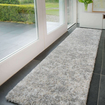 Kukoon Kinsale Grey Shaggy Soft Area Rug for Living Rooms - 240 x 60cm