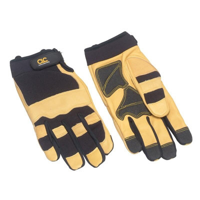 Kuny's Hybrid-275 Top Grain Leather Neoprene Cuff Gloves - Large