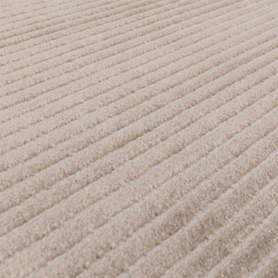 Kuza Plain Stripe Beige Modern Rug Rug 120x170cm for the
