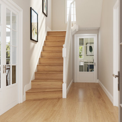 KwikClad Stair Cladding Luxury Vinyl Flooring for Stairs Tavolara Oak ...