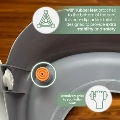 Kyoot 3 in 1 Foldable Potty Training Toilet Seat Ladder Step for ...