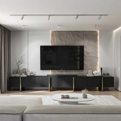 KYOTO Extra Long 360 cm TV Stand: Modern Glamour & Ultimate Versatility ...