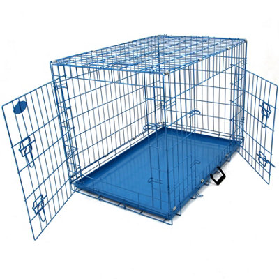 L 36inch Foldable Blue Dog Cage