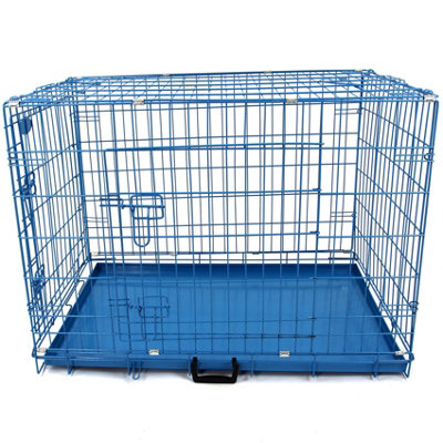 L 36inch Foldable Blue Dog Cage