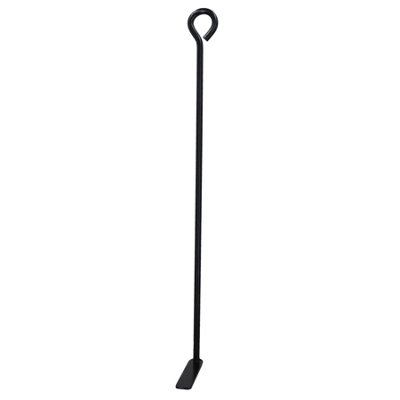 L Ash Rake Scraper Wood Burner Fire Coal Charcoal Steel Metal Black ...