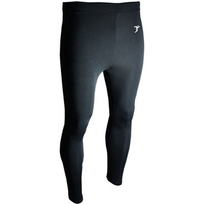 L - BLACK Junior Sports Baselayer Compression Leggins Bottoms - Unisex ...