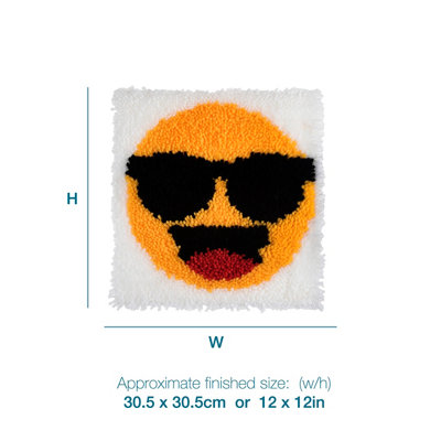 L/HOOK HAPPY FACE - Latch Hook Kit: Happy Face - Trimits