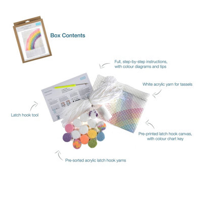 L/HOOK RAINBOW - Latch Hook Kit: Rainbow - Trimits