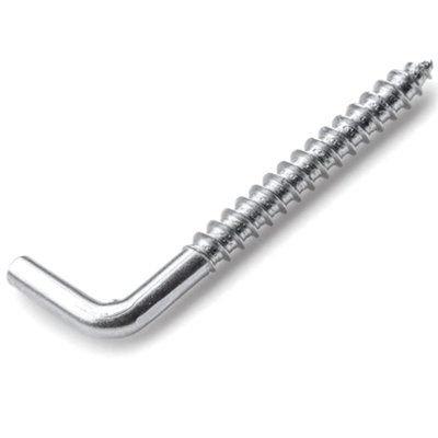 L Hook Screws 50mm x 5.0mm ( Pack of: 8 ) Heavy Duty Square Cup Hooks ...