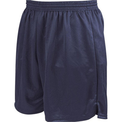 L - NAVY Adult Soft Touch Elasticated Training Shorts Bottoms ...
